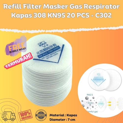 Jual Masker Filter Gas Carbon Respirator Mask 308 Filtrasi Efektif 20 ...