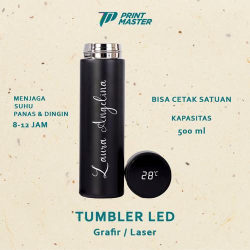 Jual Tumbler Custom Nama Grafir Laser Tumbler LED Cetak Tulisan / Logo ...