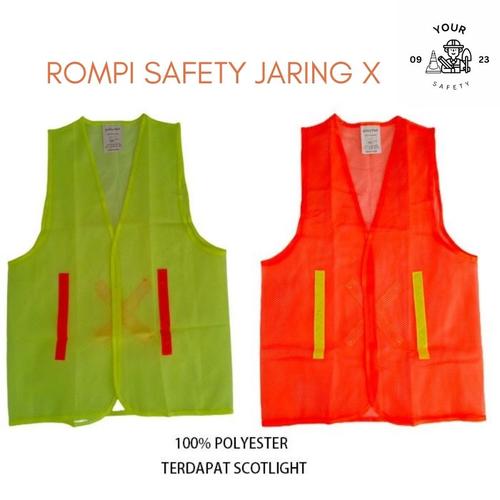 Jual Rompi Jaring / Rompi Proyek / Rompi Safety Jaring - Orange ... Jual Rompi Jaring / Rompi Proyek / Rompi Safety Jaring - Orange ...