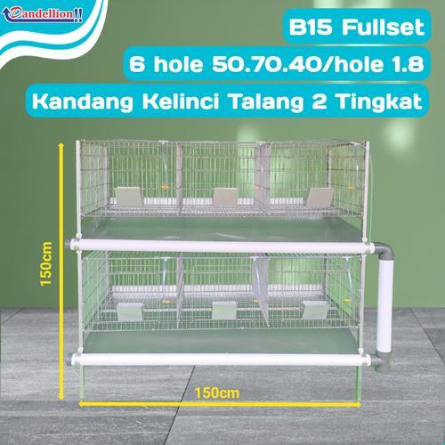 Jual Kandang Kelinci Galvanis | Rabbit Cage B15 - B15-Fullset - Kab ...