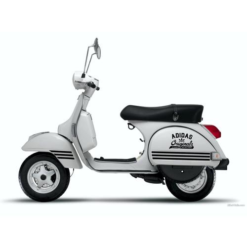 Jual Sticker Aksesoris Stripe Motor Vespa PX Adidas Style 01 - Putih ...