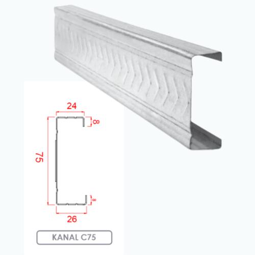 Jual Kanal Usuk Baja Ringan C75 Kencana tebal 0.75 Galvalum Baja Ringan ...