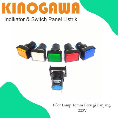 Jual PILOT LAMP LED 16mm 220V Persegi panjang KINOGAWA - Biru - Jakarta ...