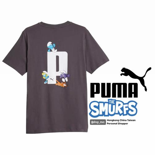 Jual PUMA THE SMURFS T-SHIRT BLACK Authentic | Kaos The Smurfs - Kab ...
