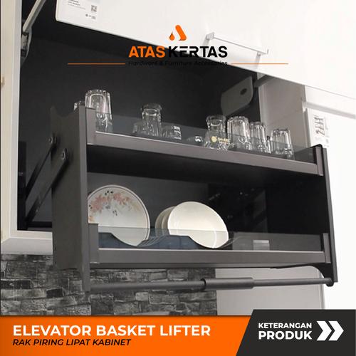 Jual Rak piring tarik elevator dish rack pull down aluminium adjustable - CABINET 600 mm ...