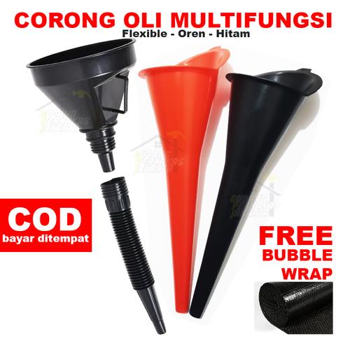 Jual Corong Oli Minyak Air Bensin Radiator Plastik Mulut Panjang Serbaguna - corong hitam - Kab ...