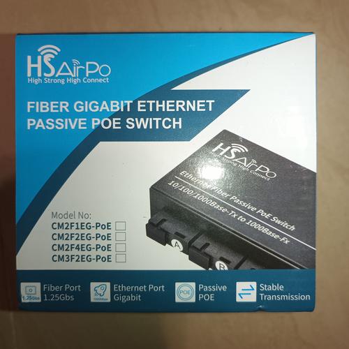 Jual Hs airpo 2FO 4LAN Gigabit AB Media Converter HTB CM2F4EG PoE ...