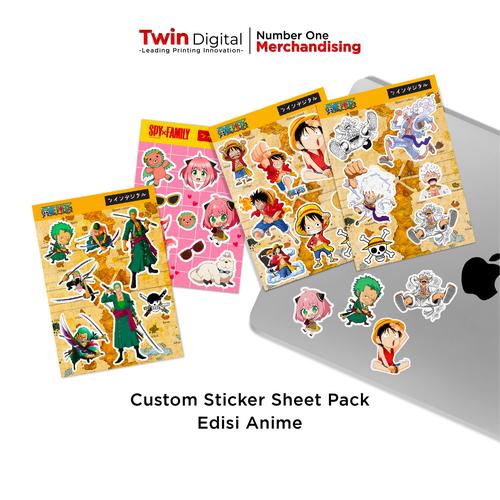 Jual Custom Sticker Sheet Pack Anime Cetak Stiker Label Deco DIY Laptop ...