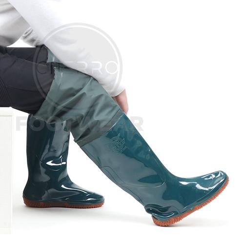 Jual Sepatu Boot Pria Sawah Panjang 60CM di atas lutut karet PVC ...