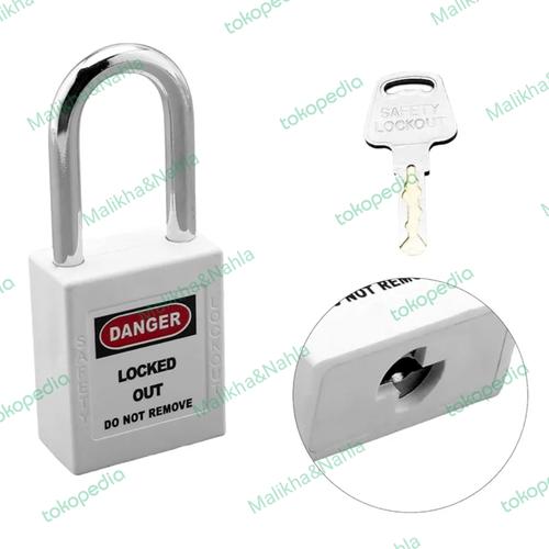 Jual Loto safety padlock thermoplastic red 38 mm lockout tagout - Putih ...