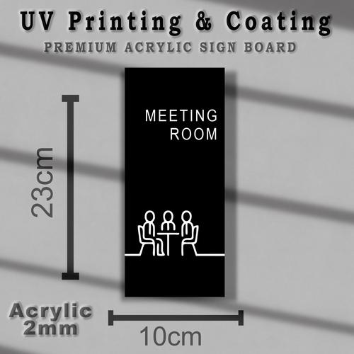 Promo UV Print Sign Board Akrilik - Meeting Room Acrylic Ruangan ...