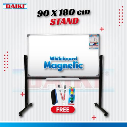 Jual Whiteboard Magnetic DAIKI 90 x 180 cm Double Face Standing Papan ...