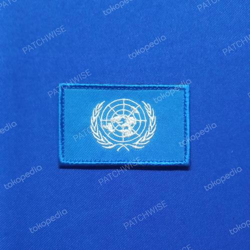 Jual UN flag patch bordir lambang PBB United Nations - Clean - Kab ...