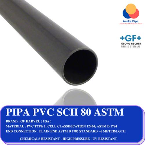 Jual Pipa PVC Sch 80 Size 6 Inch Plain End ASTM GF Harvel USA - Kota ...