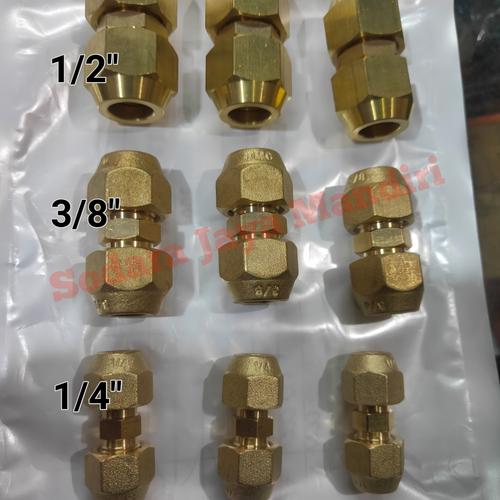 Jual Double nepel 1/2" Satu set Kuningan ( Sambungan pipa ac ) - 3/4" - Jakarta Barat - SODARA ...