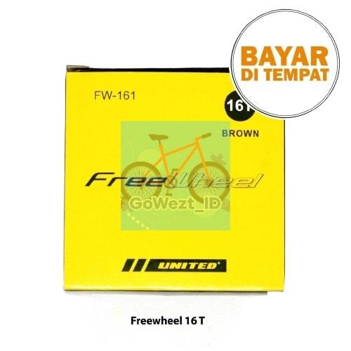 Jual Freewheel Gear Gir Belakang Sepeda 16T UNITED Single Speed Anak ...