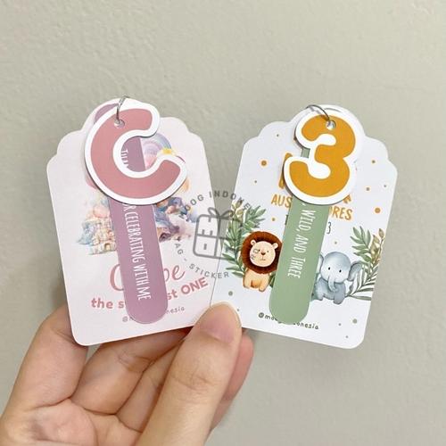 Jual Custom Hang Tag Ulang Tahun 3in1 Set Paket Ultah - ht 1 layer ...