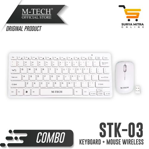Jual M-Tech Keyboard Mini Combo Mouse Wireless STK-03 WHITE - Kota ...