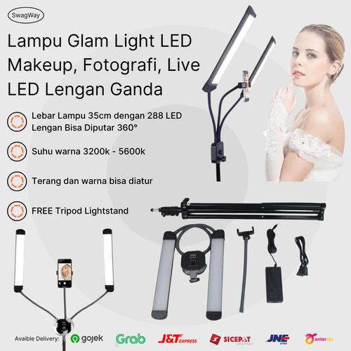 Jual Lampu Glamlight LED MUA Setup Glam Light Ring Light Star Light ...