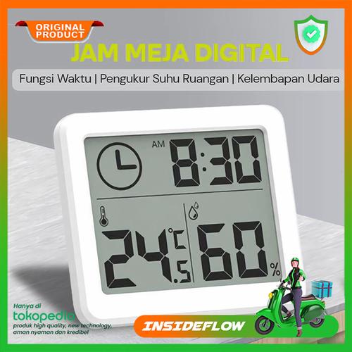 Jual Jam Digital Meja Thermometer Hygrometer Sensor Ruangan Portable ...