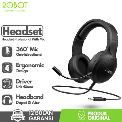 Promo ROBOT RH-P20 Headphone Headset Wired Profesional With Microphone ...