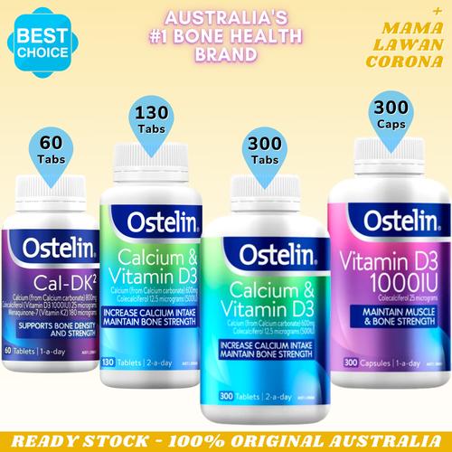 Jual OSTELIN Calcium & Vitamin D3 130 300 Tablets 1000iu Cal DK2 60 ...