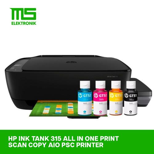 Jual HP Ink Tank 315 All In One Print Scan Copy AIO PSC Printer - Kota ...