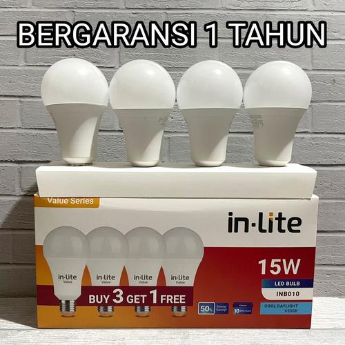 Jual paket 15w 3pc gratis 1pc lampu led in lite inlite in-lite 15 watt ...