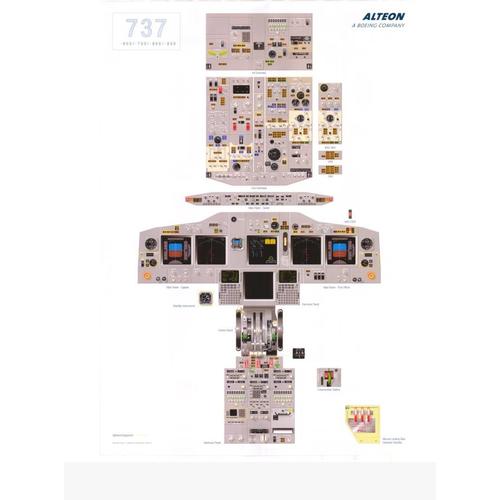 Jual ! COCKPIT LAYOUT/ POSTER BOEING 737-800,900, ATR 72-500,600 ...