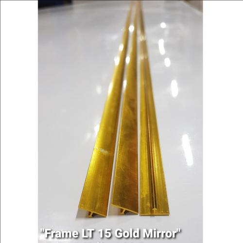 Jual Frame Lis List T Gold Matte Mirror 15 mm x 5 mm Panjang 300 cm 3 ...