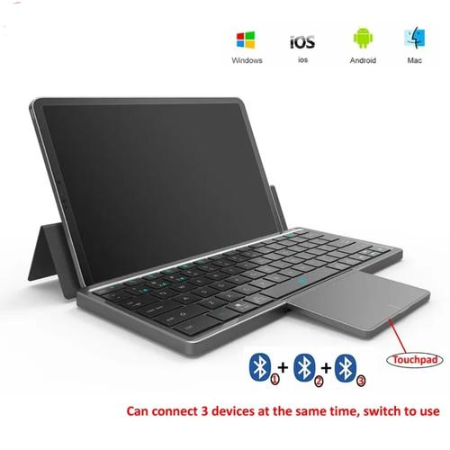 Jual Smart Keyboard Bluetooth 3 Device With Rotatable Touchpad KF8700 ...