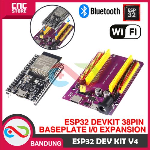 Jual ESP32 DEVKITC V4 WROOM-32D WIFI BLUETOOTH DEVELOPMENT PLUS BASE PLATE - Kota Bandung - CNC ...