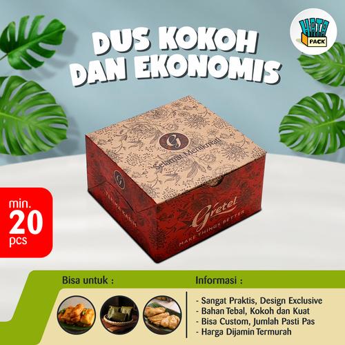 Promo Dus Snack Box Kraft / Dus Kue Gretel Brown Ukuran 12 x 12 cm BDG ...