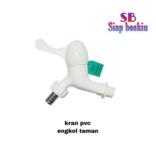 Jual KRAN ENGKOL TAMAN ( ABS ) /KRAN PVC 1/2" PLASTIC TAP NEW SANHO ...