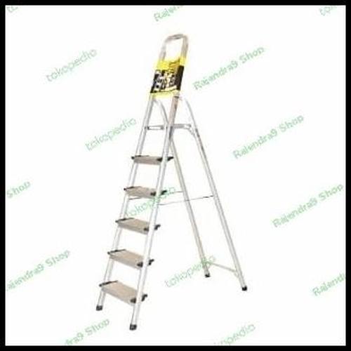 Jual GOJEK! Krisbow Tangga Lipat Aluminium 6 Wide Step - Kota Denpasar ...