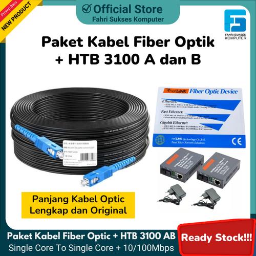 Jual Paket Kabel Fiber Optic + Media Converter HTB 3100 A dan B 10 ...