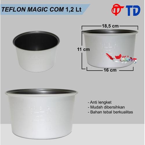 Jual PANCI RICE COOKER 1.2L TEFLON MAGIC COM TEPLON 1,2L 1,8L Pendek ...