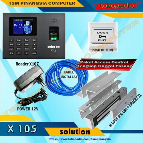Jual Paket Akses Door Solution X105 NON-ID Access Control Pintu Kayu ...