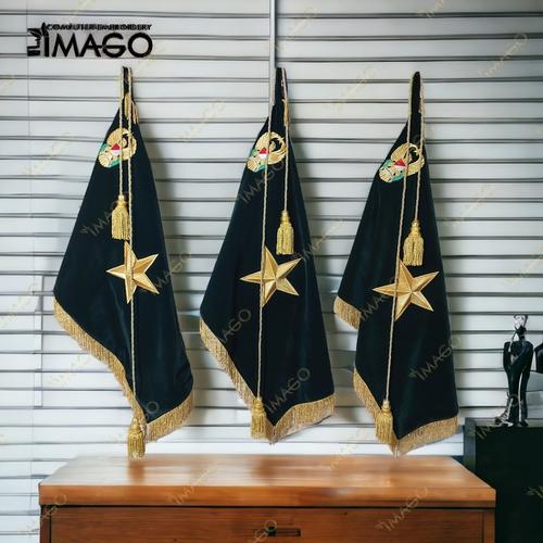 Jual Bendera Pataka Rapati Bintang 1 Logo TNI-AD Bordir - Hijau Army ...