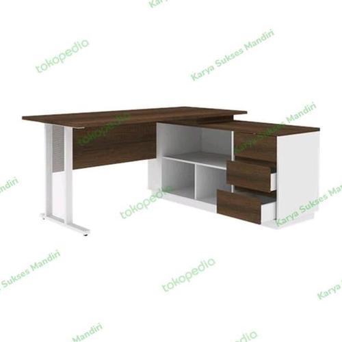 Jual Meja Kerja Kantor Direktur Manager Meja Gaming Bentuk L Kaki Besi ...