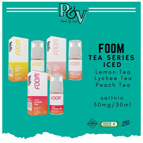 Jual Foom Iced Tea Series Lychee Tea/Peach Tea/Lemon Tea Salt Nic 30Ml ...