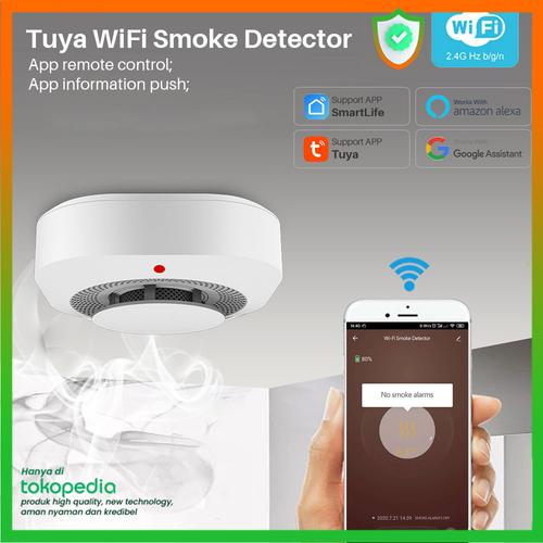 Jual Smart Smoke Detector Alat Deteksi Asap Kebakaran WiFi Alarm Sensor ...