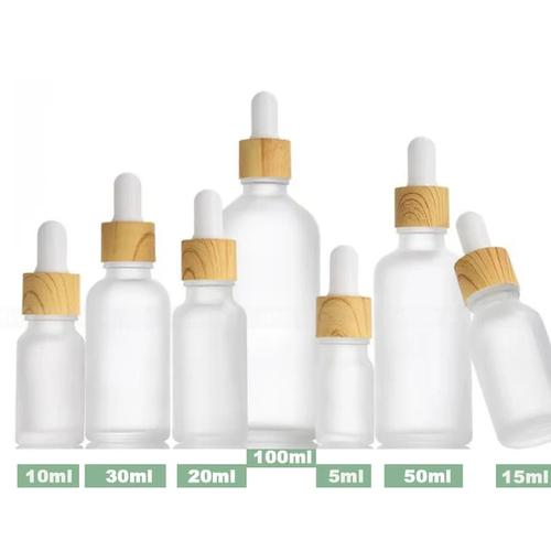 Jual Botol pipet tetes kaca frosted ring model kayu 5ml-100ml - 10ml ...