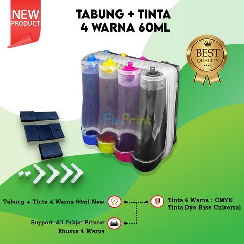 Jual Tabung + Tinta Printer Universal 4 Warna 60ml - Kota Semarang ...