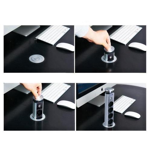Jual STOP KONTAK TANAM MEJA POP UP ELECTRIC PLUG SOCKET WITH USB PORT ...