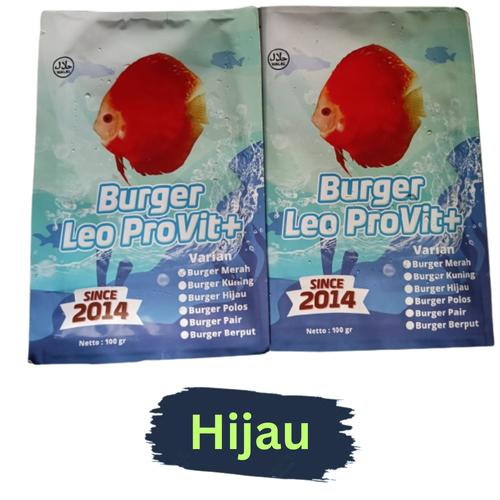 Jual burger Leo burger discus makanan ikan warna kuning / merah ...