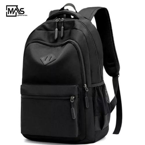 Jual Tas Backpack Tas Sekolah Pria Wanita M.A.S.G Kanvas - Hitam - Kab ...