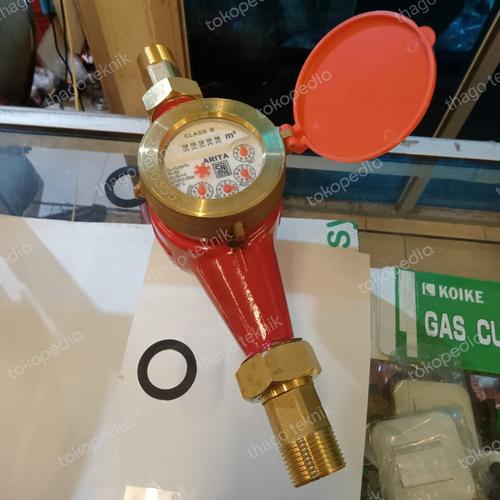 Jual meteran air ARITA kuningan 1/2" inch drat SNI flow / water meter ...