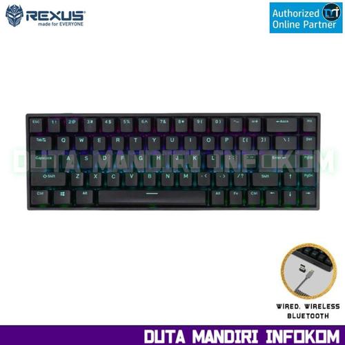 Promo Rexus Daiva Max D68SF - Wireless 3in1 Connection Mechanical ...