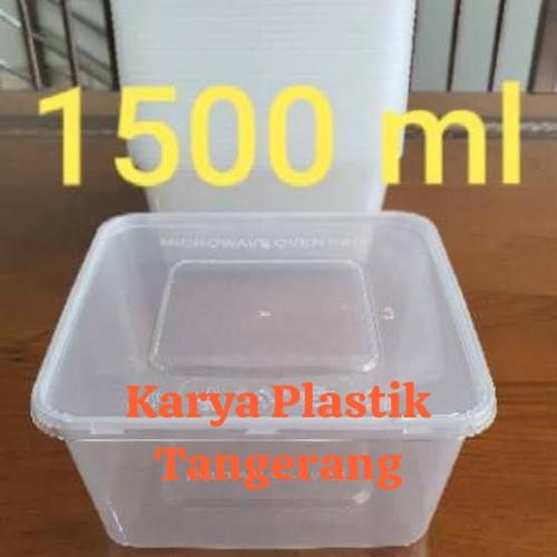 Jual Kotak Plastik Bening 1500 ML / Thinwall Kotak 1500 ML - Kota ...